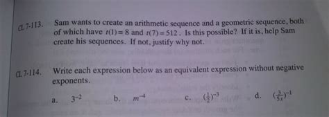 Solved Sam Wants To Create An Arithmetic Sequence And A Chegg Com