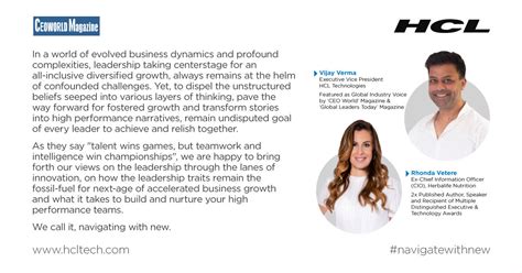 Hcltechnologies Hcl Leadership Cpgbyhcl Sportstech Hclsoftware