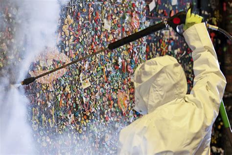 Seattles Famous Gum Wall To Be Washed For First Time In Decades