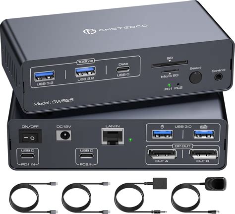 Fquanmap 4k120hz Usb C Docking Station With Kvm Switch 2 Monitors 2 Computers