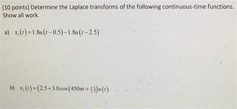 10 points determine the laplace transforms of the