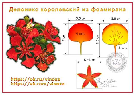 Цветы из фоамирана — Выкройки цветов. | OK.RU | Paper flowers, Flower ...