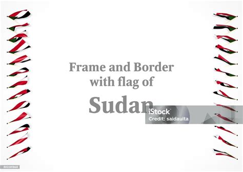 프레임과 수단의 국기와 국경입니다 3 차원 일러스트 레이 션 0명에 대한 스톡 사진 및 기타 이미지 0명 공란 교육 Istock