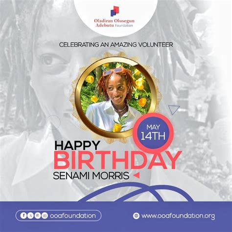 Happybirthdaysenami Ooafoundation Kemi Sokenu Morris Cfre