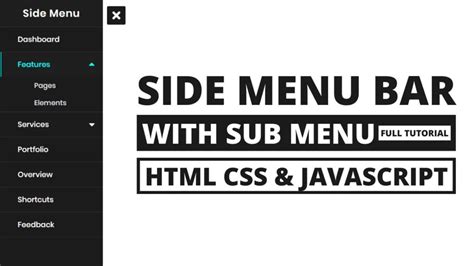 Top 15 Sidebar Menu Templates In Html Css And Javascript