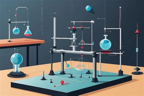 Premium Photo Physics Lab Setup Vector Pendulums And Magnets Illustration