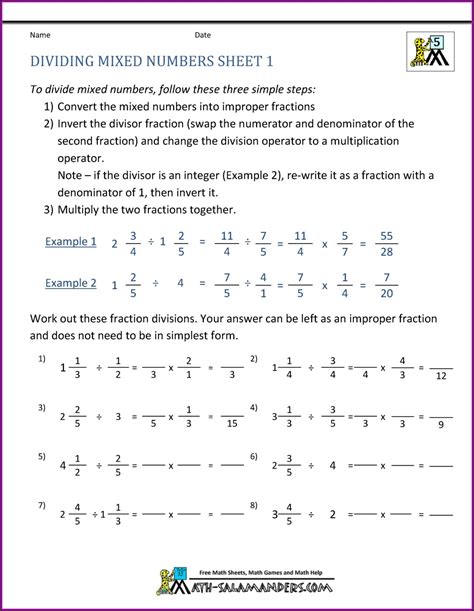 Dividing Mixed Numbers Word Problems