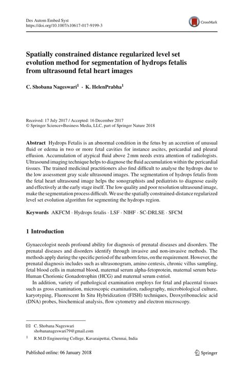 Pdf Spatially Constrained Distance Regularized Level Set Evolution Method For Segmentation Of