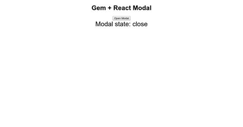 Gem React Modal Codesandbox