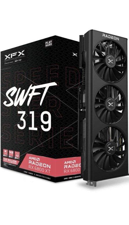 XFX Speedster SWFT 319 AMD Radeon RX 6800 XT CORE Gaming Graphics Card With 16GB GDDR6 HDMI 3xDP