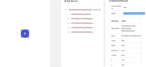 selenium how can i click a video play button on iphone with appium
