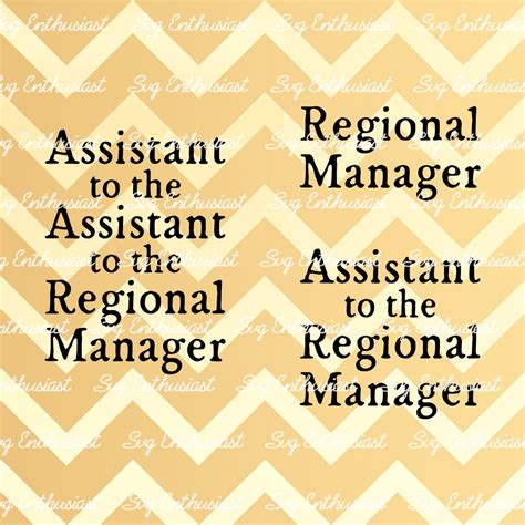 Regional Manager Svg Assistant To The Regional Manager Svg Etsy