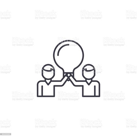 프로젝트 멤버 선형 아이콘 개념입니다 프로젝트 멤버 라인 벡터 기호 상징 그림 개념에 대한 스톡 벡터 아트 및 기타 이미지 개념 경영자 계획 Istock