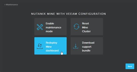 Redeploying Mine With Veeam Dashboard Nutanix Mine With Veeam User Guide