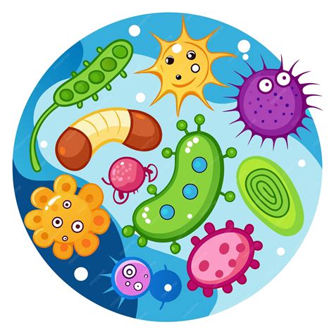 Bacteria Clip Art And Vector Design With A White Background Premium