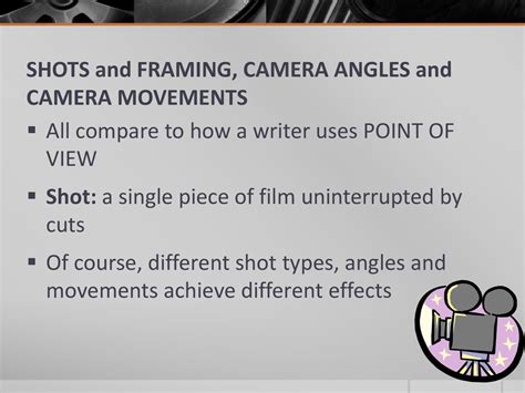 Working with Cinematic Techniques - ppt download