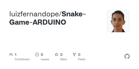 GitHub Luizfernandope Snake Game ARDUINO