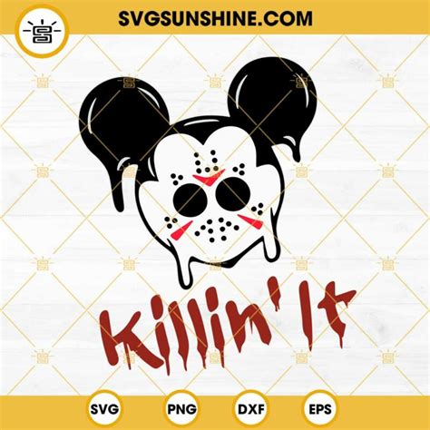 Mickey Mouse Jason Voorhees Killin It Svg Mickey Horror Hockey Mask