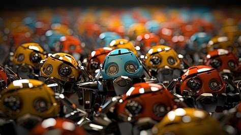 Premium Ai Image Swarm Robotics Collective Intelligence Distributed