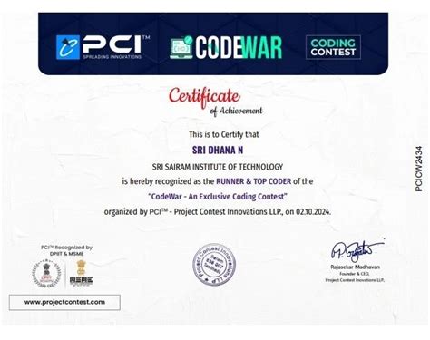 Sri Dhana N On Linkedin Codewar Codingjourney Runnerup Keepcoding