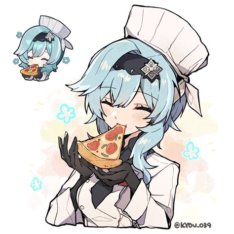Eula Pizza Hut Genshin Impact Danbooru