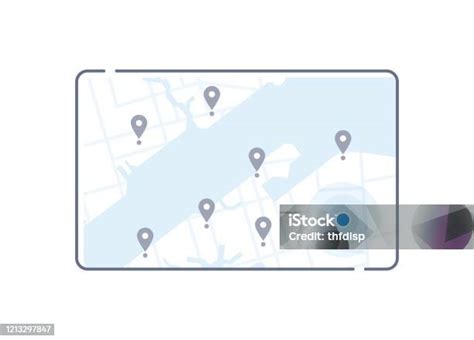 Gps 추적 네비게이터 도시지도 탐색 포인트 위치 핀 마커 아이콘입니다 추상 배경입니다 심플한 디자인이 큐에 드 했습니다 플랫 스타일 벡터 그림입니다 스톡 일러스트 아이스톡