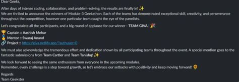 Aashish Mehar On Linkedin Teamgiva Geekathon Ananya Debopriyodey