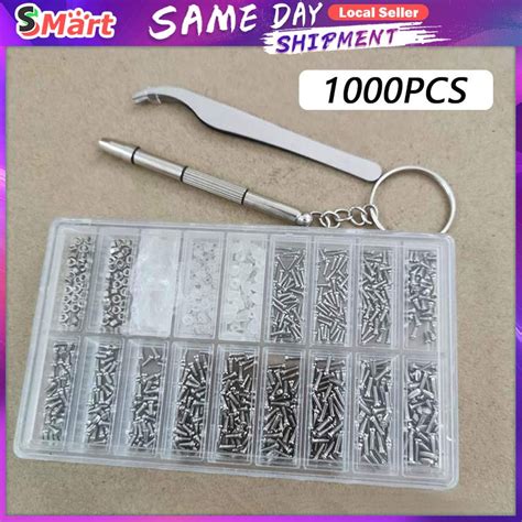 【in Stock】1000pcs Stainless Steel Micro Eyeglasses Watch Repair Screw