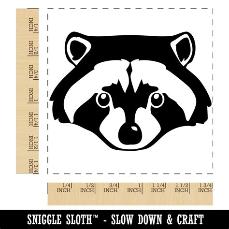 Raccoon Trash Panda Head Square Rubber Stamp For Stamping Crafting