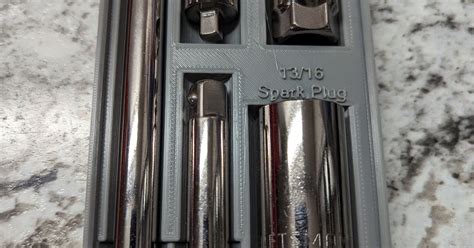 Gridfinity Craftsman 3 8 Inch Drive Socket Extensions And Spark Plug Sockets By Craig Kergald