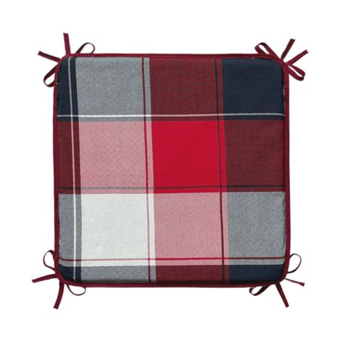 Подушка для стула на завязках 33х33х2 см трехцветная клетка 992791 — купить на Eva Ua — цена
