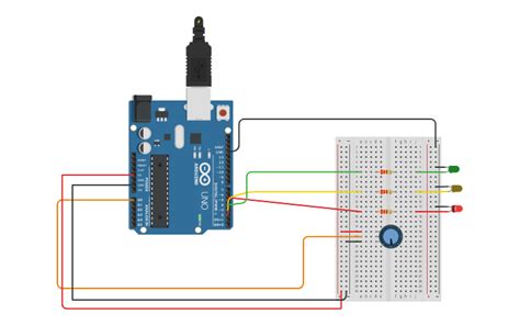 Circuit Design My Traffic Light Using Audrino Tinkercad