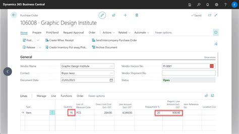 Updating Quantities On Prepayment Lines Fenwick