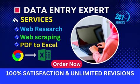 Do Web Research Pdf To Excel Web Scraping And Data Entry By