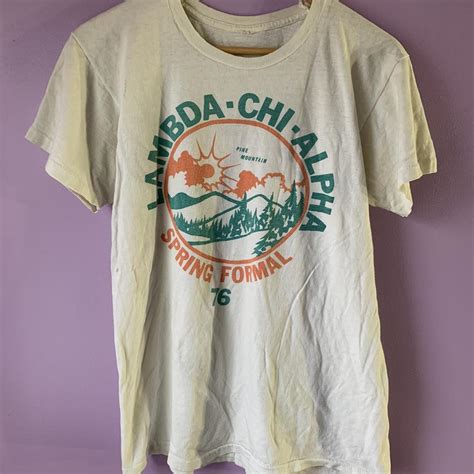 1976 Lambda Chi Alpha Spring Formal Shirt Wear Shown Depop