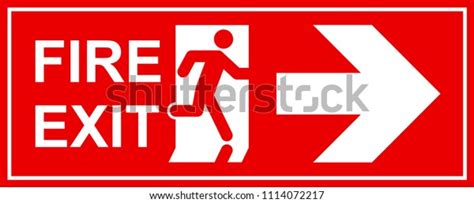 Emergency Exit Sign Man Running Out Stock Vector Royalty Free 1114072217 Shutterstock