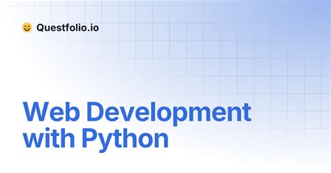 web development with python