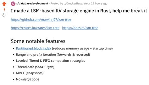 Phil Eaton On Linkedin I Made A Lsm Based Kv Storage Engine In Rust