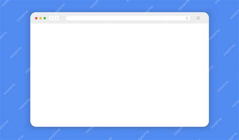Premium Vector Realistic Search Engine Web Browser Window Template With Toolbar And Shadow