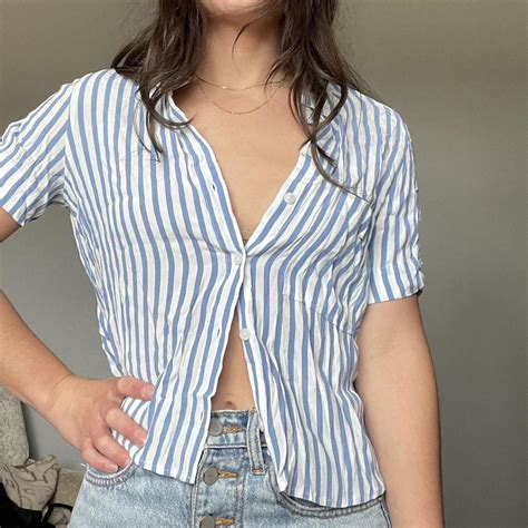 Bershka Button Down Barely Worn No Visible Signs Depop