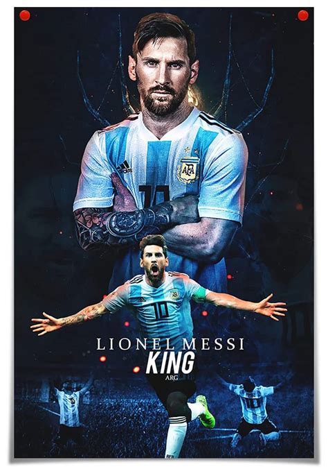 Soccer Superstar Lionel Messi Poster（3） Wall Art Messi Poster