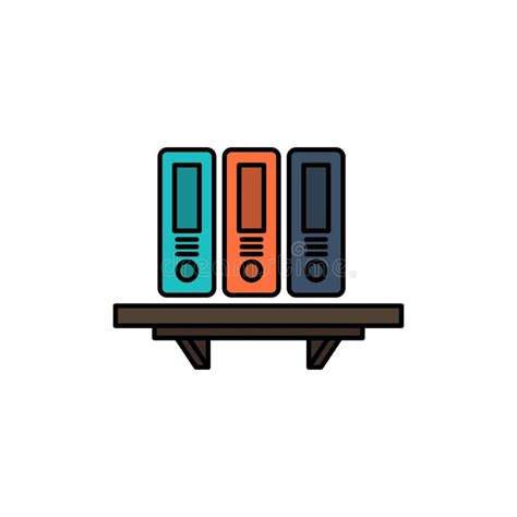 Files Archive Data Database Documents Folders Storage Flat Color Icon Vector Icon Banner