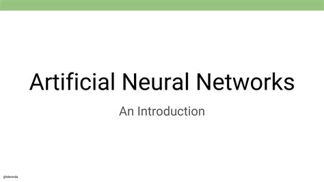 Artificial Neural Networks An Introductionpptx
