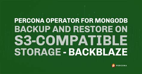 Percona Operator For Mongodb Backup And Restore On S3 Compatible
