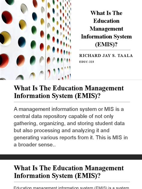 What Is The Education Management Information System Pdf Management Information System