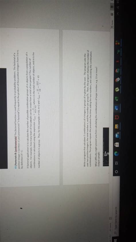 Solved 3 Factorials And Combinatorials The Factorial Function Is 1 Answer Transtutors
