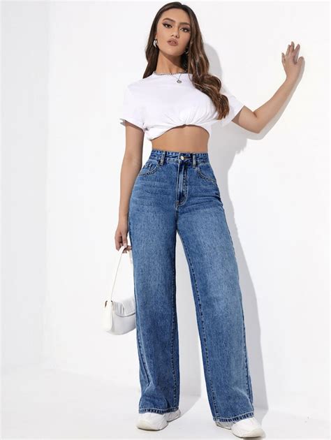 Our High Waist Wide Leg Jeans Is Such A Vibe Romwe