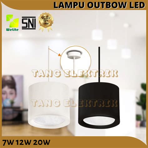 Jual Lampu Outbow Downlight Led Lampu Plafon Bulat Gantung W W W Garansi Tahun Shopee