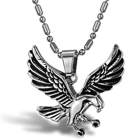 Pendant Necklace Eagle Stainless Steel Jewellery Tribes And Vibes
