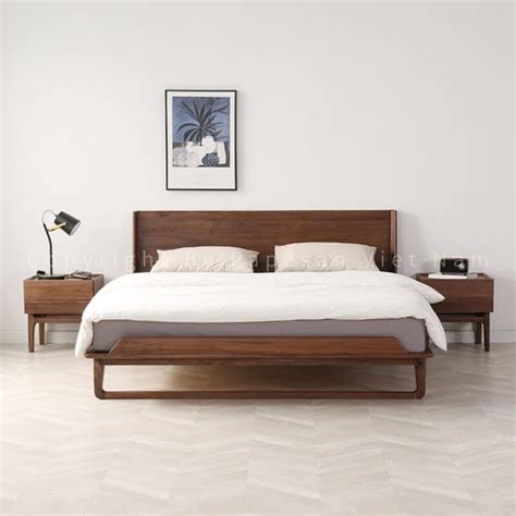 Giường Ngủ Gn13 Gỗ Sồi Tự Nhiên Đơn Giản And Bền Đẹp